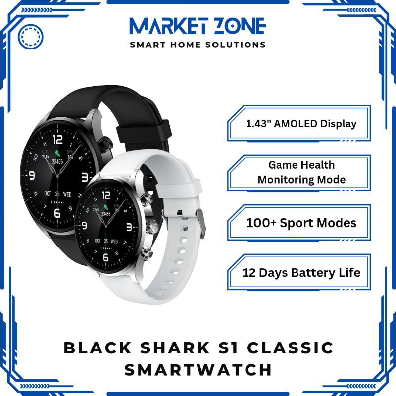 Jual Black Shark S1 Classic Smartwatch 1.43 AMOLED Display 100 Sport ...