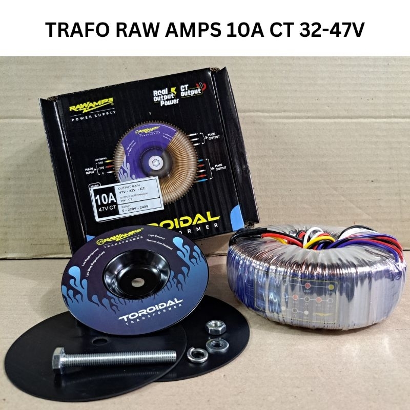 Jual Trafo Toroidal Donat RAW AMPS 10A 10 Ampere CT 32 V 47 Volt ...