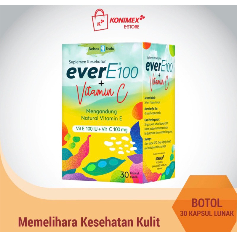 Jual EVER E 100 + Vitamin C Vitamin untuk kesehatan kulit dan imunitas ...