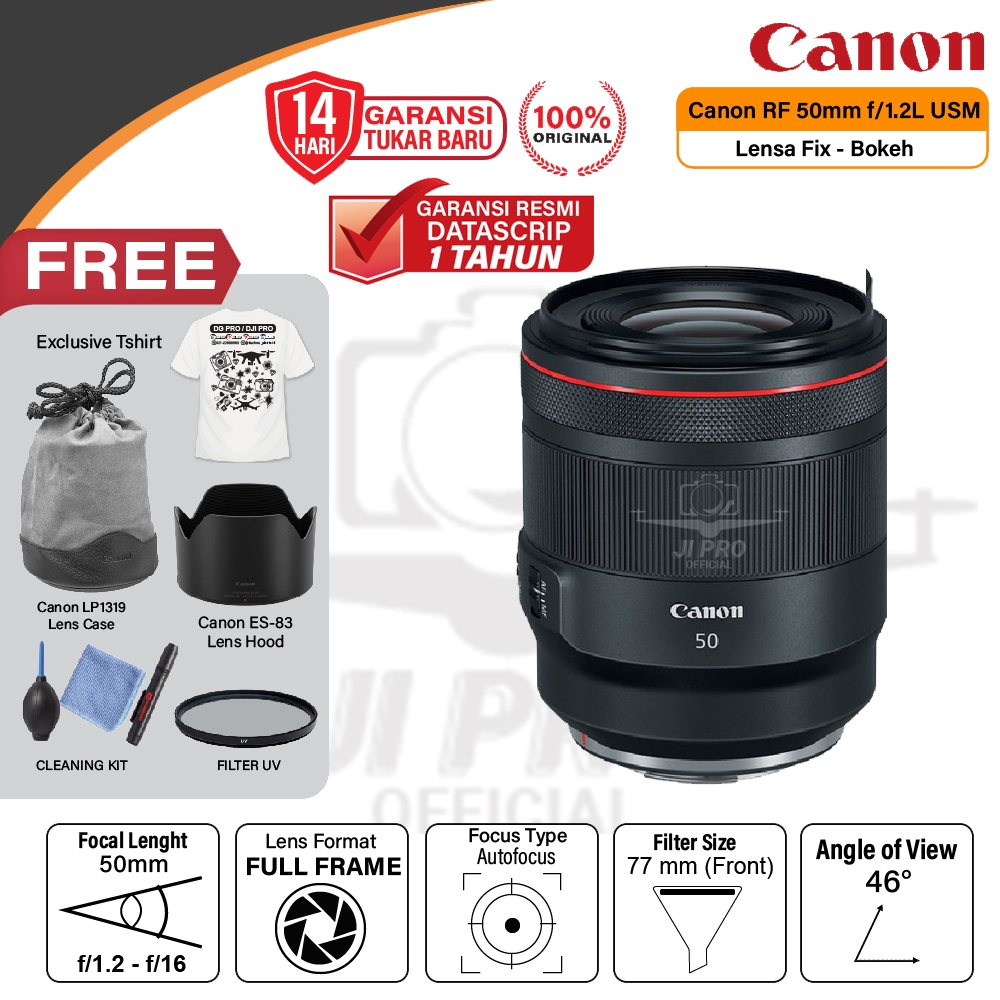 Jual Lensa Canon RF 50mm f1.2L USM Lens Fix Bokeh f1.2 L Garansi Resmi | Shopee Indonesia