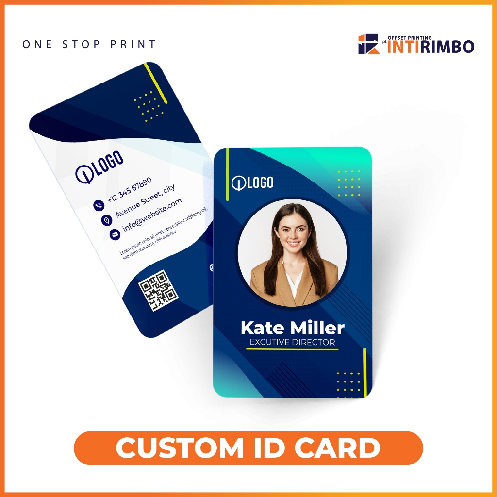 Jual Cetak Kartu Id Card Print Id Card Custom Id Card PVC Nametag Kartu ...