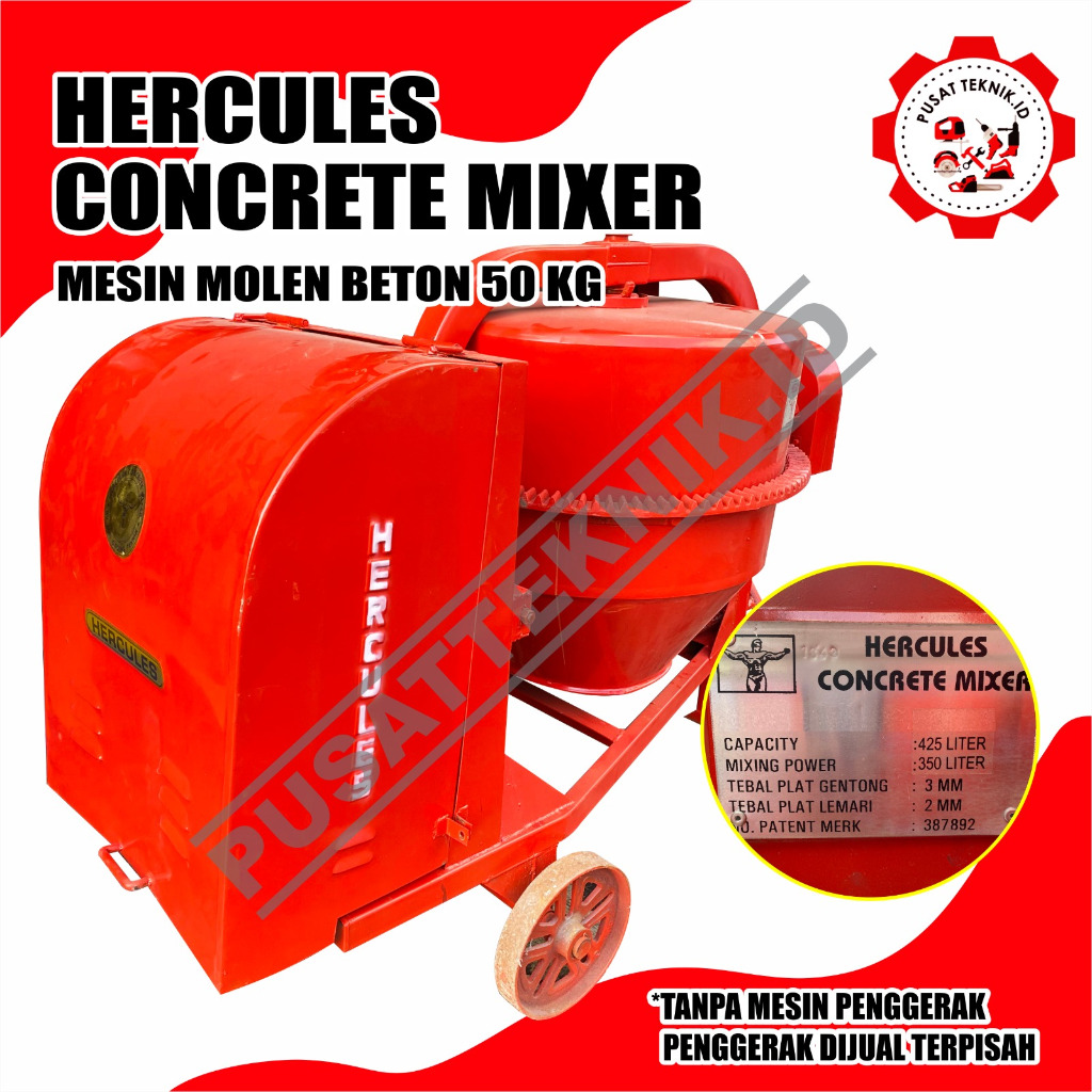 Jual Beton Molen Hercules (Concrete Mixer) kapasitas 50kg | Shopee Indonesia