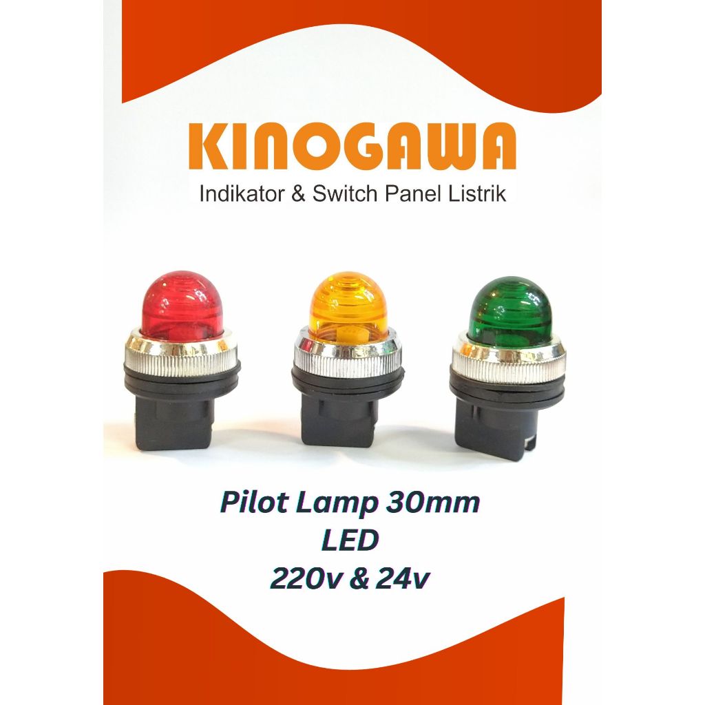 Jual KINOGAWA Pilot Lamp 30mm LED KG30-D Lampu Indikator Lampu ...