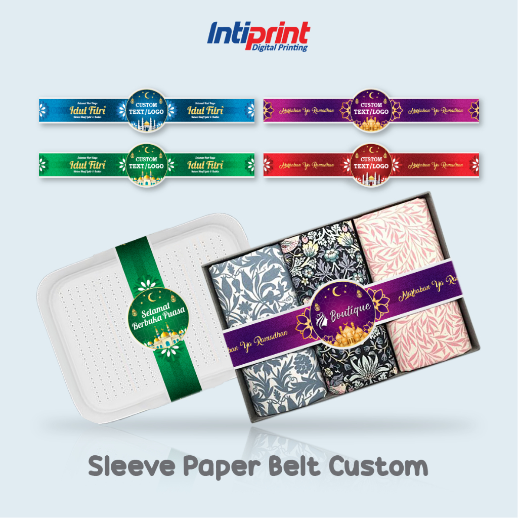 Jual Paper Belt Custom Ramadhan / Idul Fitri Paper Sleeve Hampers ...