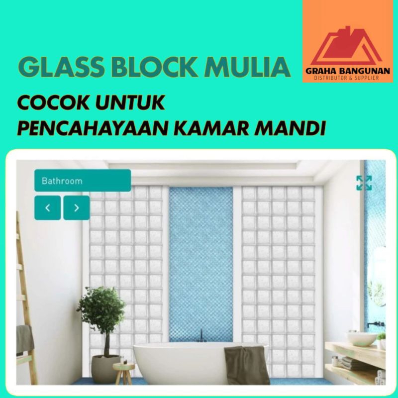 Jual glass block dinding MULIA 1 DUS | 1 dus isi 6pcs | Shopee Indonesia