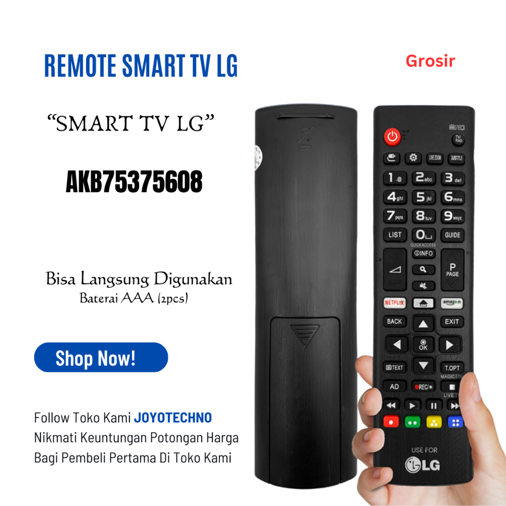 Jual Remote TV LG UHD Smart TV Netflix AKB75375608 Remot TV LG LCD LED ... Jual Remote TV LG UHD Smart TV Netflix AKB75375608 Remot TV LG LCD LED ...