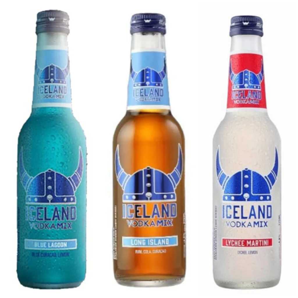 Jual PROMO BUNDLE Iceland Vodkamix (Blue Lagoon, Long Island, Lychee ...