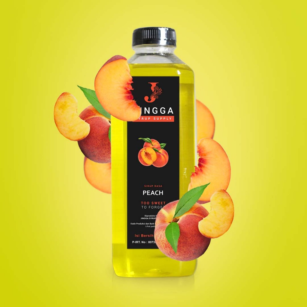 Jual JINGGA Peach Syrup 1000 ml - Sirup Flavour Peach Untuk Mocktail ...