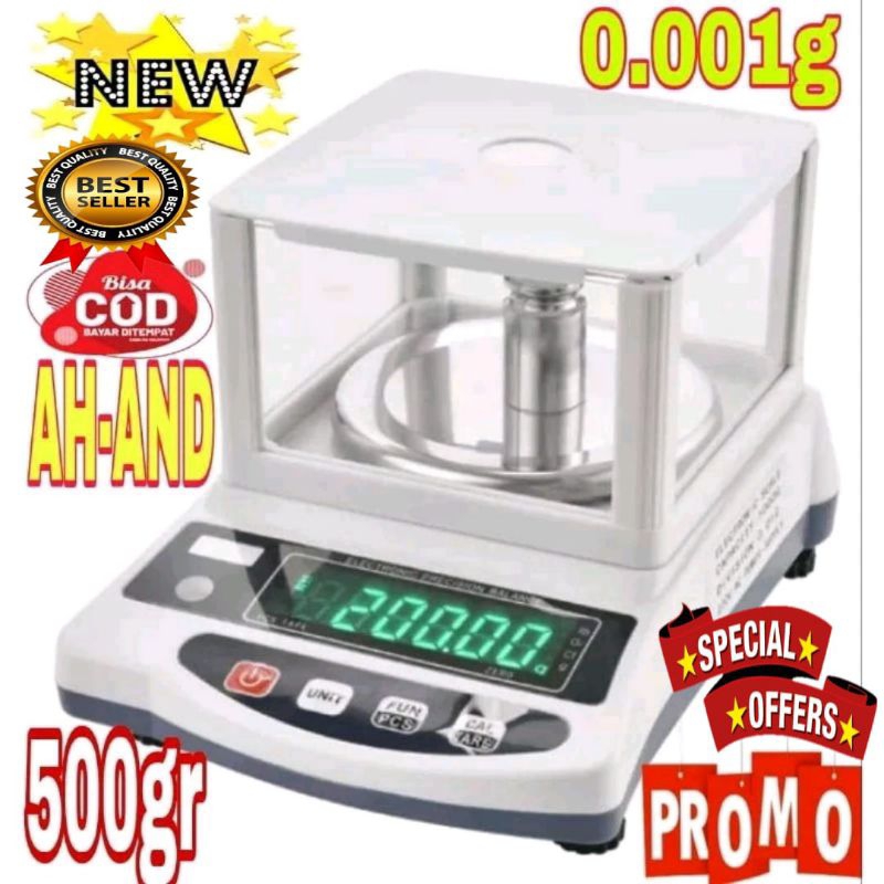 Jual timbangan laboratorium 0.001g cap 500g timbangan digital emas obat ...