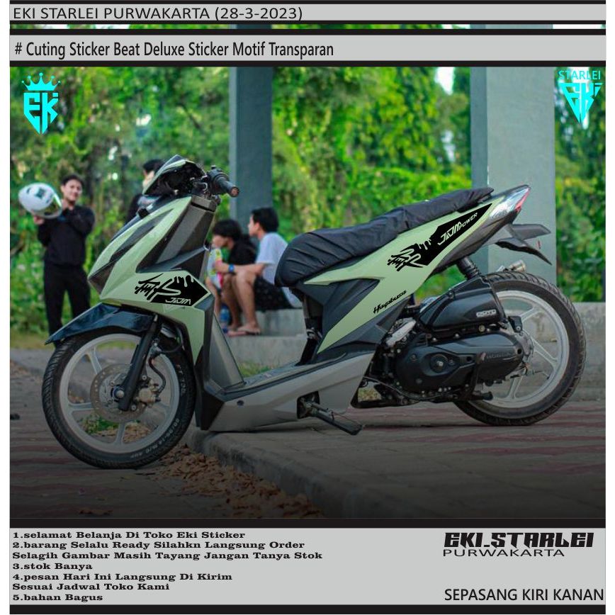 Jual CUTTING STRIPING STICKER BEAT DELUXE VARIASI MOTOR BEAT NEW MOTIF ...