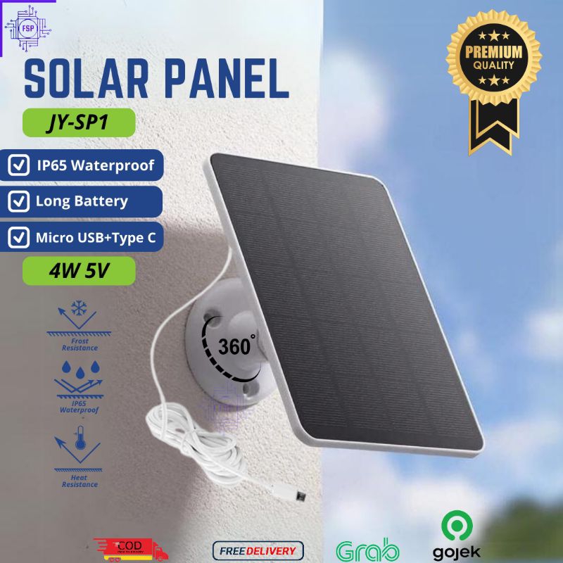 Jual Solar Panel Cell CCTV Charge Baterai 5V Panel kit Outdoor Tenaga ...