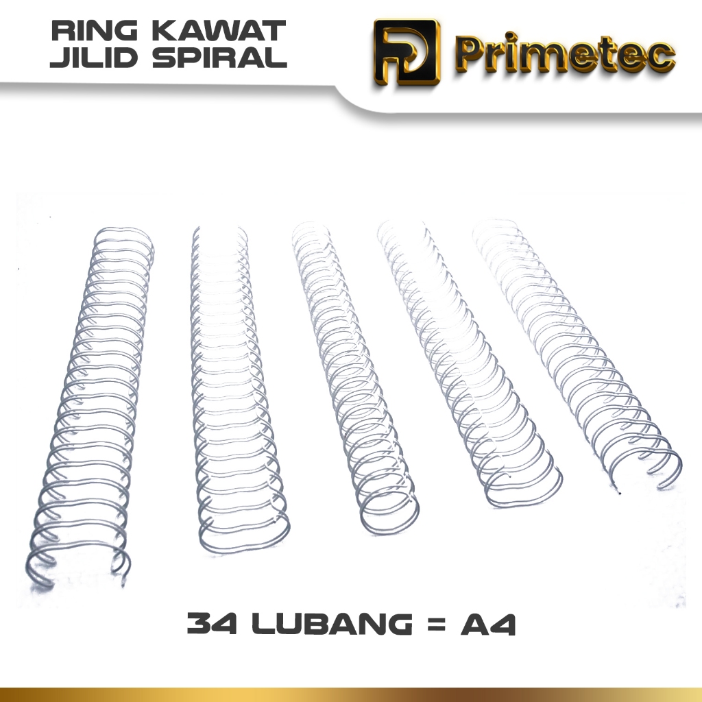 Jual Ring Kawat Spiral Jilid Spiral A4 3:1 | 34 lubang Primetec ...