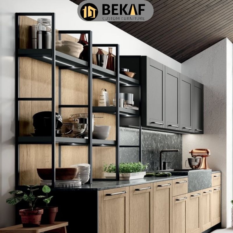 Jual BEKAF | Kitchen Set Industrial | Custom HARGA PER METER | Shopee ...