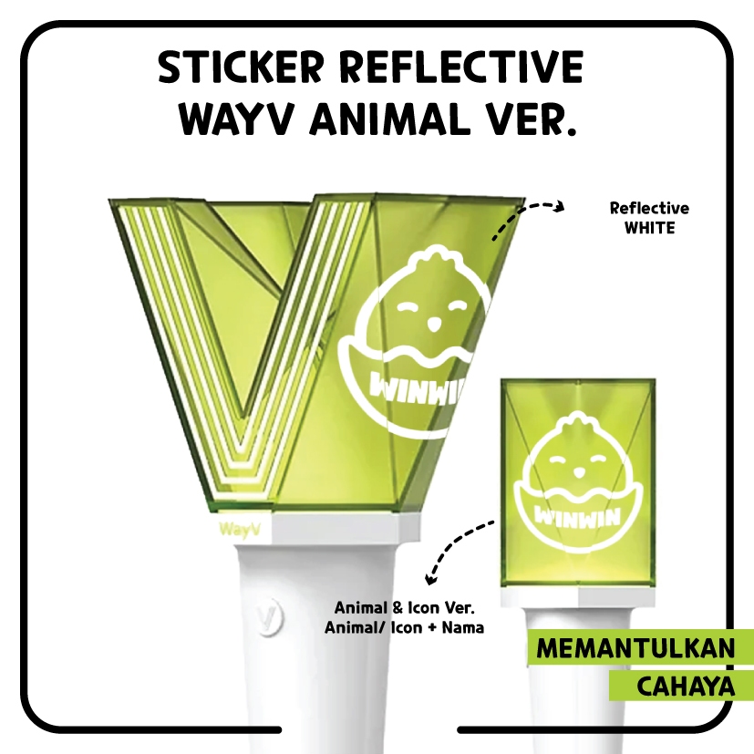 Jual Sticker Deco Reflective WAYV Animal Version Kpop Decal for ...