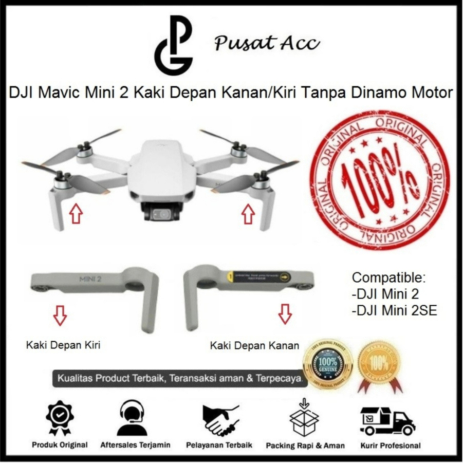 Jual DJI Mavic Mini 2 Kaki Depan KANAN/KIRI Arm Shell Original for Mini ...