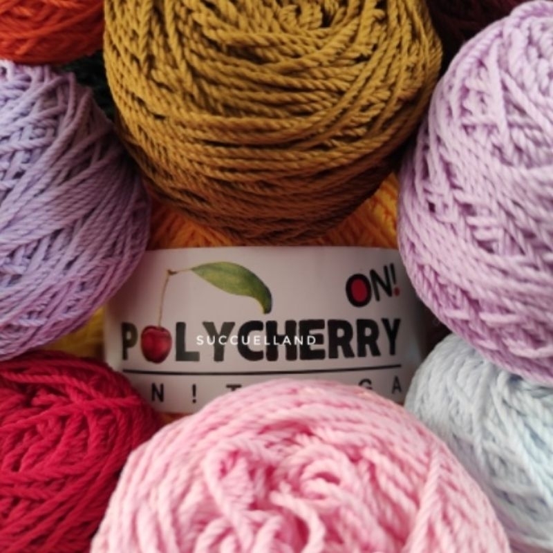 Jual Polycherry Onitsuga 20 gr | Poly Cherry Benang Rajut Warna Polos ...