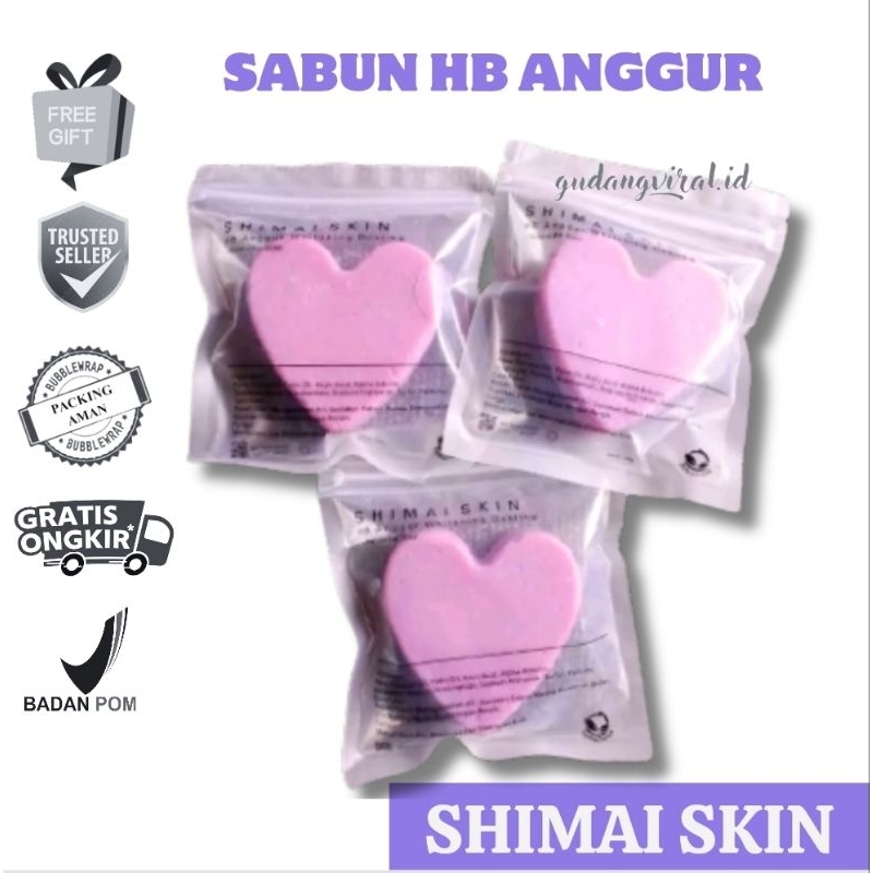 Jual GV SABUN HB ANGGUR WHITENING RETINOL SABUN LOVE SHIMAI SKIN SABUN ...