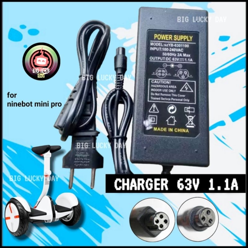 Jual CHARGER 63V 1.1A NINEBOT MINI PRO 3 LUBANG / 4 LUBANG CAS CASAN SCOOTER BALANCE WHEELS ...
