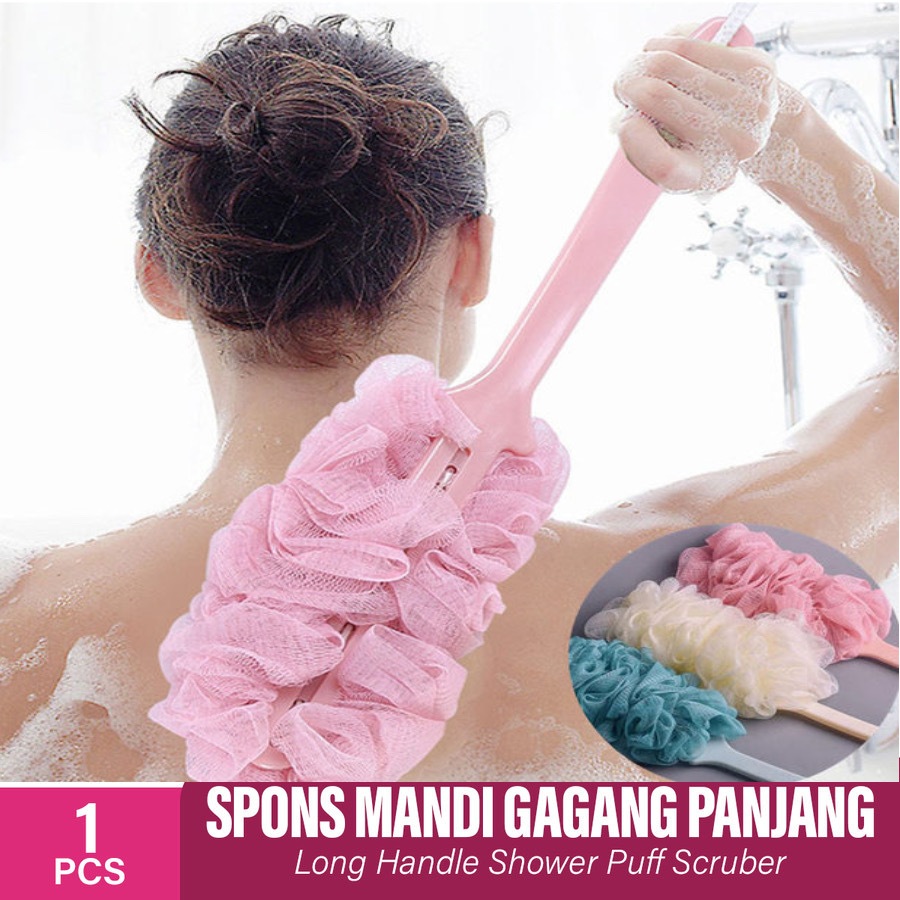 Jual SIKAT BADAN STICK SHOWER PUFF SIKAT PUNGGUNG GAGANG PANJANG SIKAT ...