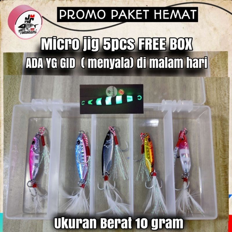 Jual Metal jig paket isi 5 free box | Shopee Indonesia