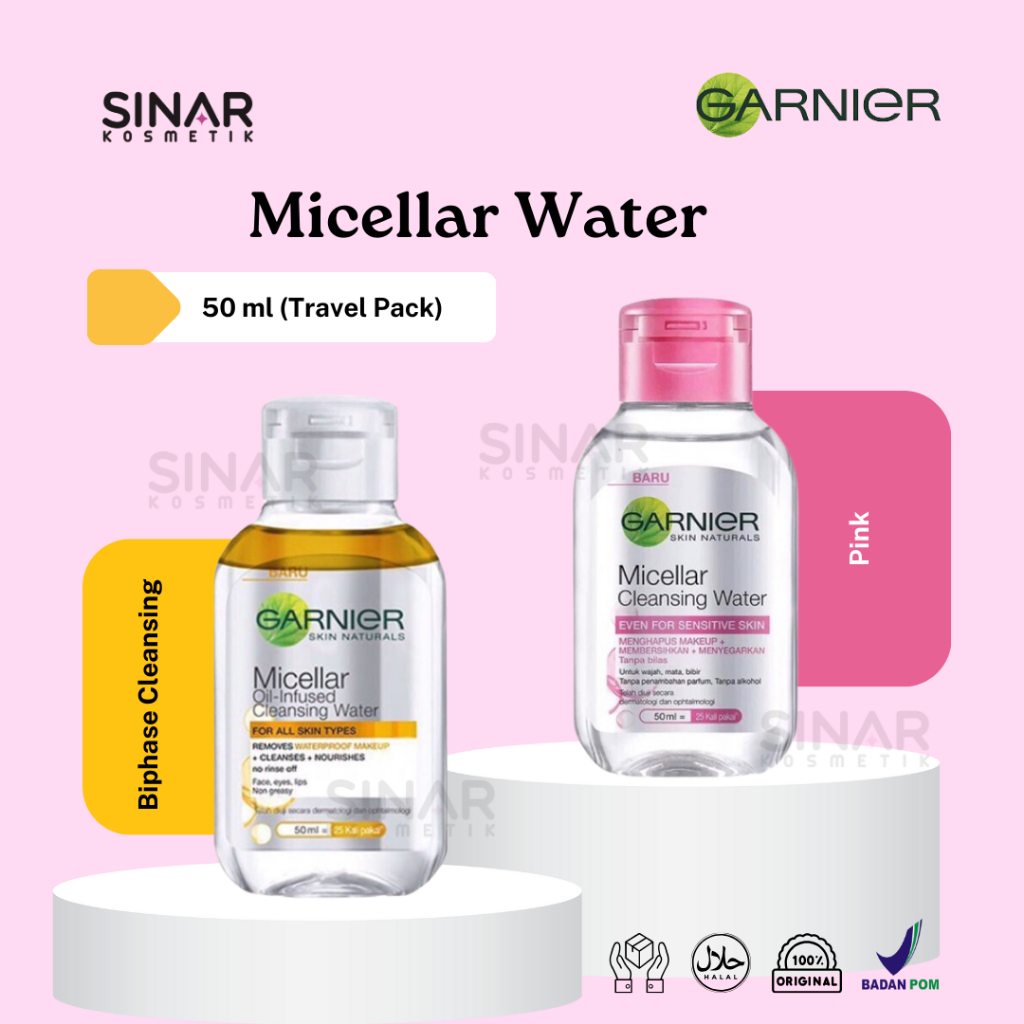 Jual [Mini] Garnier Micellar Pink - Biphase Cleansing Water - Cleansing ...