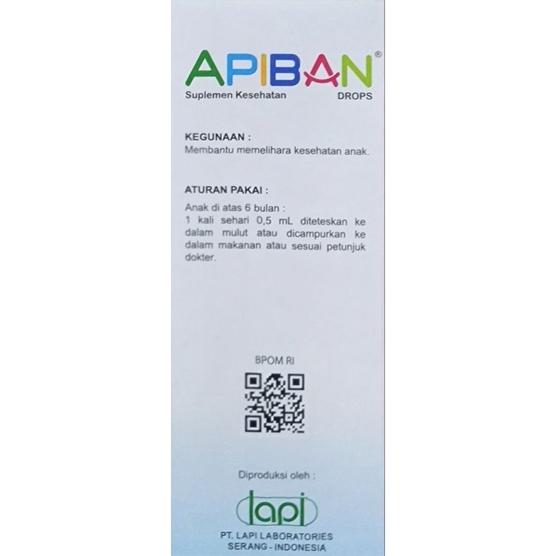Jual APIBAN drops 15 ml - suplemen DHA untuk perkembangan otak bayi dan ...