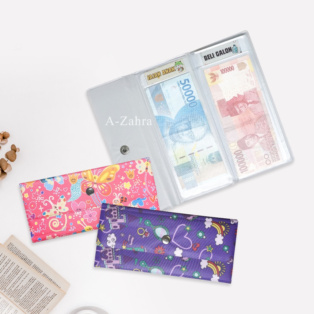 Jual A-ZAHRA 014 DOMPET DISIPLIN LIPAT KANCING / DOMPET KEUANGAN MINI ...