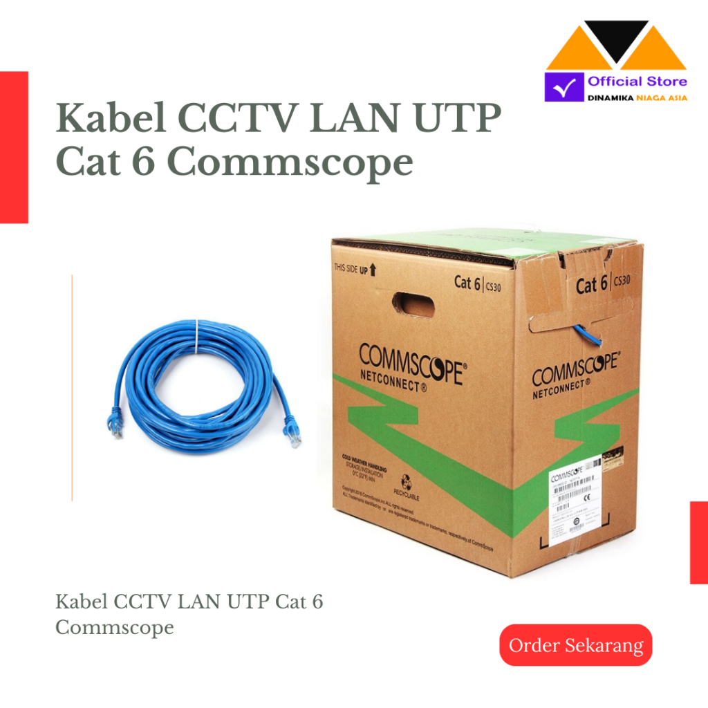 Jual Kabel jaringan UTP Cable LAN Cat 6 Commscope/AMP 1 Roll 305 meter ...