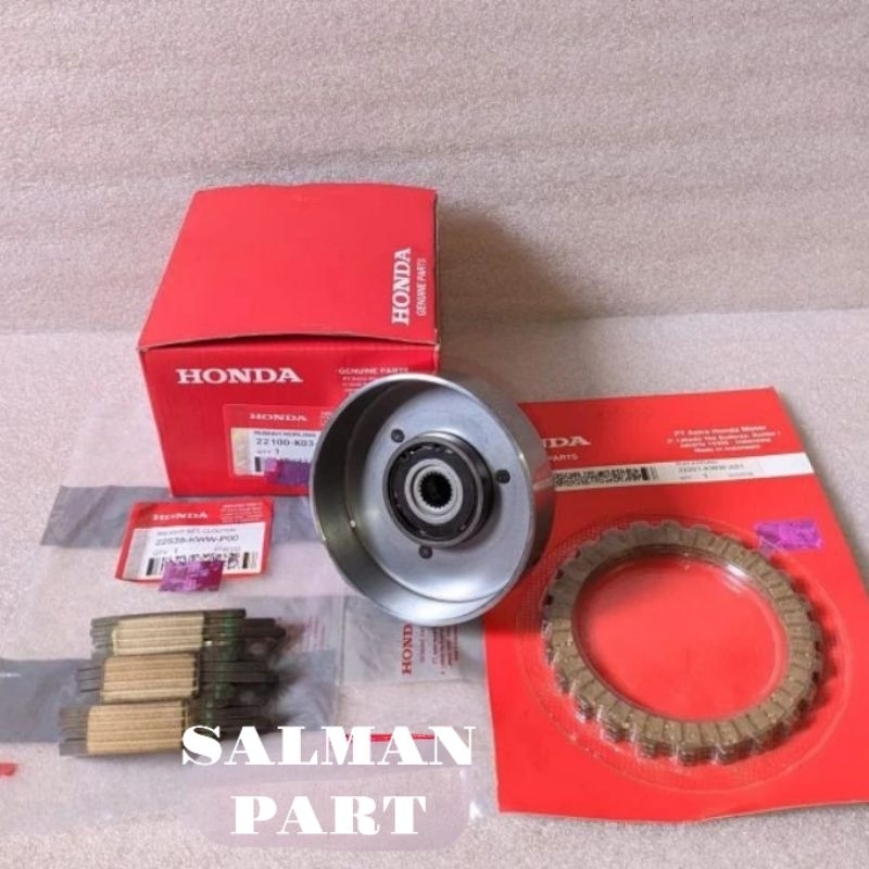 Jual Paket Lonceng Kopling Assy KWW/K03 + Kampas Ganda + Plat Kopling Honda Revo fit fi injeksi ...
