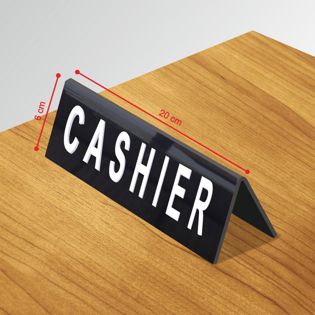 Jual Papan Meja Tulisan Kasir/Table Sign Chasier Acrylic Tent Card ...
