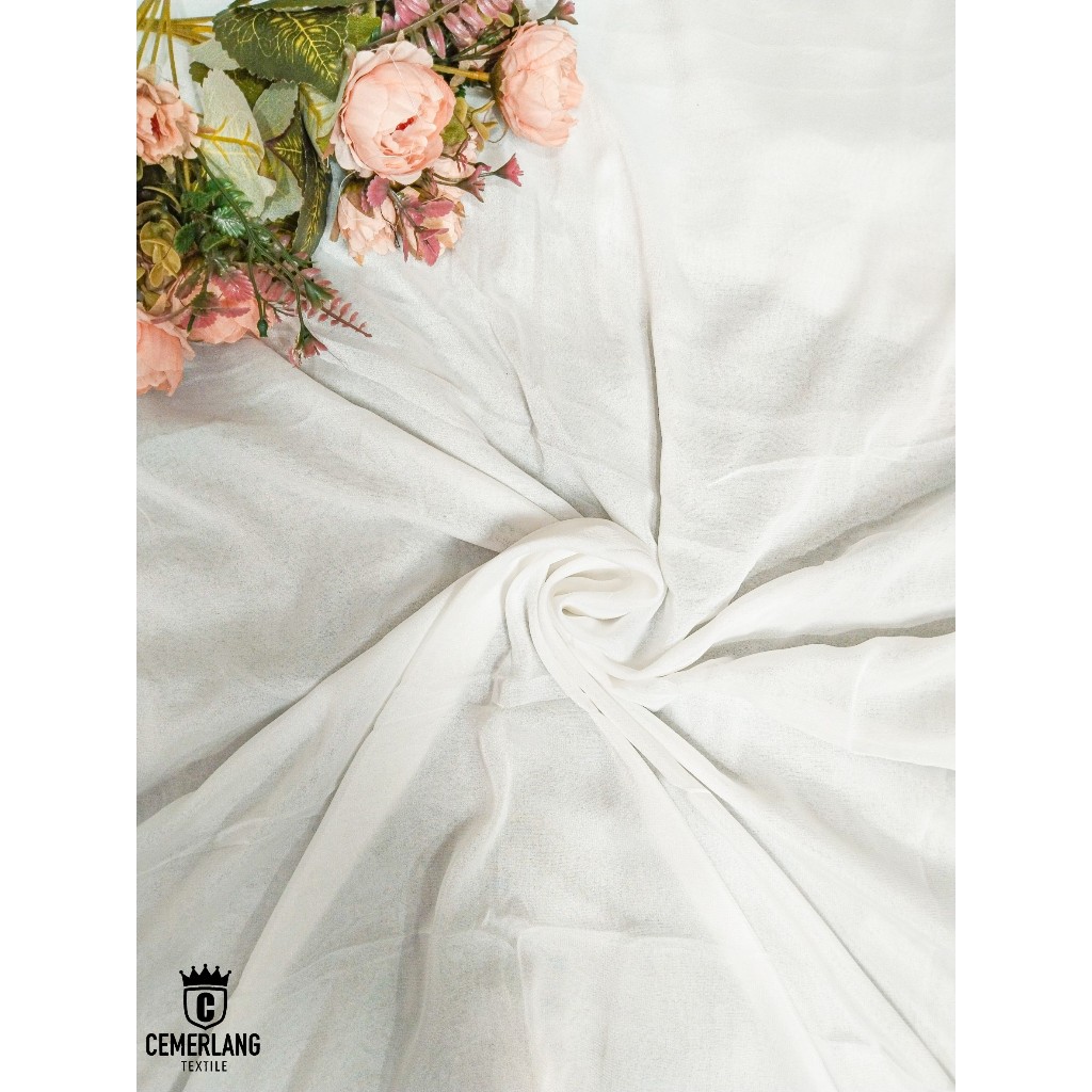 Jual Bahan Kain Mori Sifon Silk Siffon Arab Chiffon Arabian Chifon Fine ...