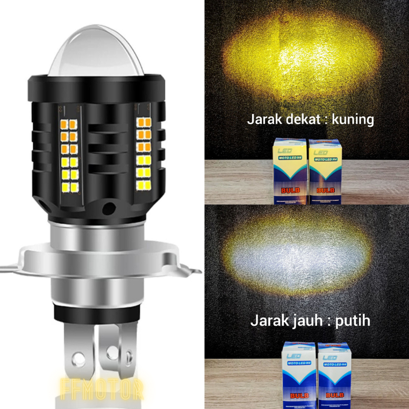 Jual LAMPU DEPAN H4 LASER 62 LED HEADLIGHT TURBO WARDOG UNIVERSAL MOTOR ...