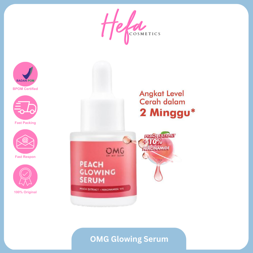 Jual OMG OH MY GLOW Peach Glowing Serum 20 ml | Shopee Indonesia