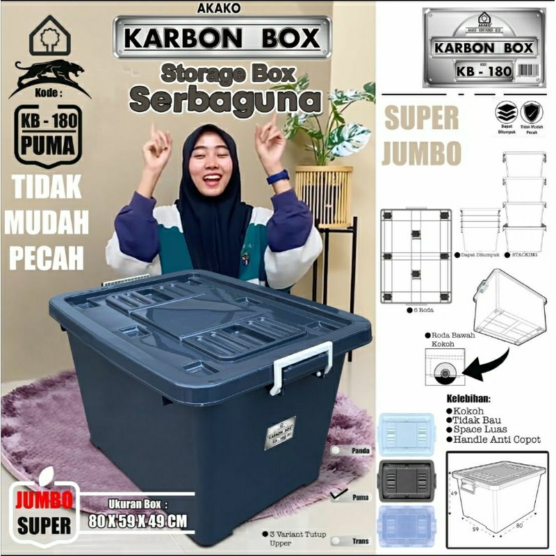 Jual Container Box Akako Hongta seri PUMA , KARBON BOX khusus warna ...
