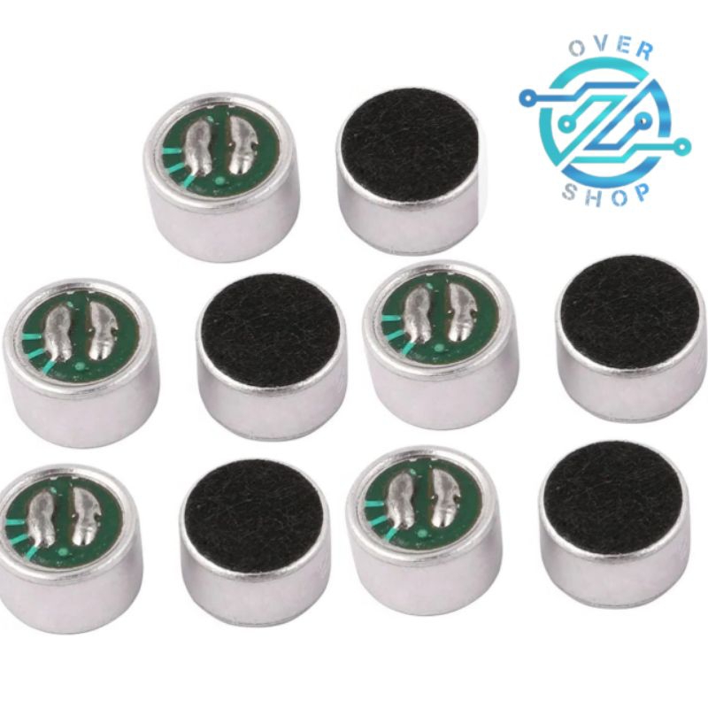 Jual 9.7mm x 7mm 2 Pin MIC Capsule Electret Kondensor Mikrofon ...