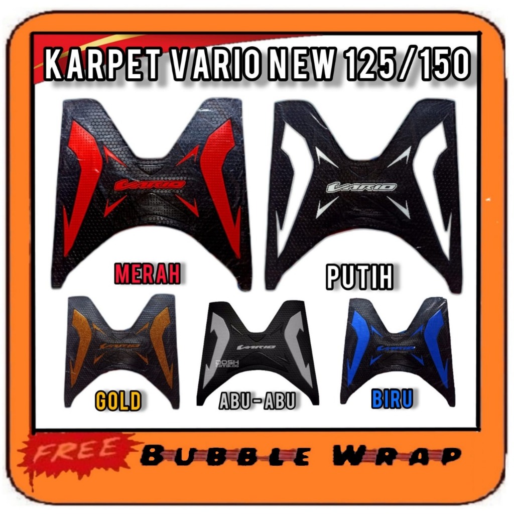Jual Karpet karet pijakan alas kaki motor honda vario 125/150 new old 2015 2016 2017 2018 2019 ...