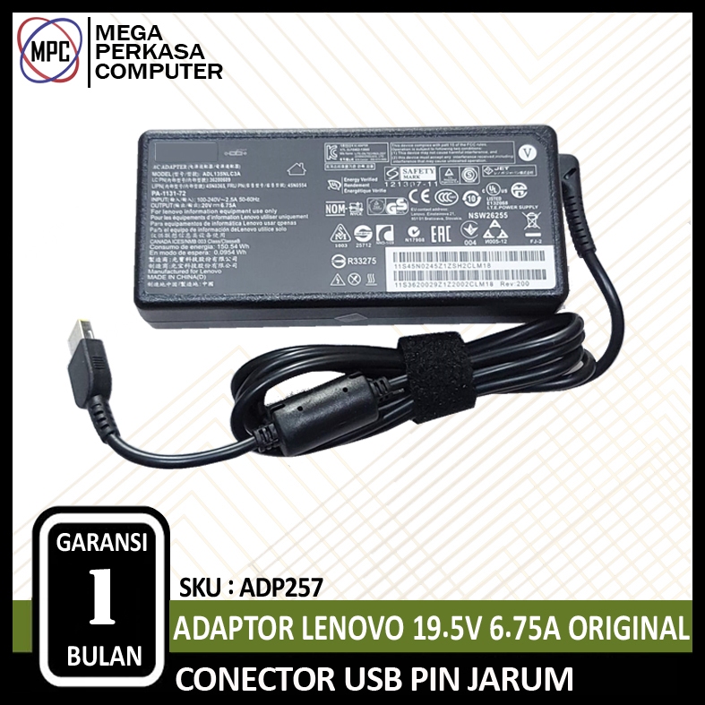 Jual Adaptor Charger Lenovo Legion Y520 20V 6.75A USB 135W ORIGINAL | Shopee Indonesia