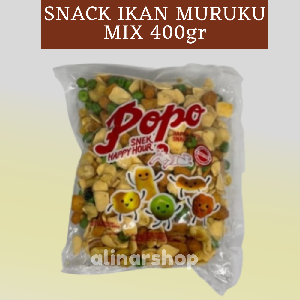 Jual SNACK IKAN POPO MURUKU MIX 400GR/ NARAYA SNACK IKAN | Shopee Indonesia