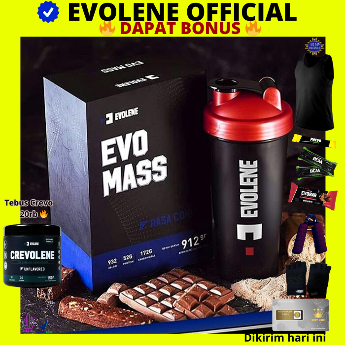 Jual Evo Mass 912 Gram gr (2lbs) BPOM HALAL EVOMASS GAINER EVOLENE SUSU ...