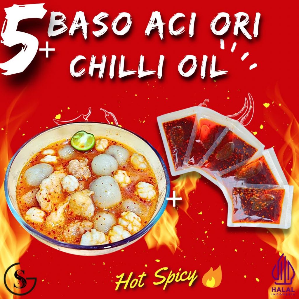Jual [Bundling] 5 Bungkus Baso Aci + 5 Pcs Sambal Chilli Oil Pedas ...