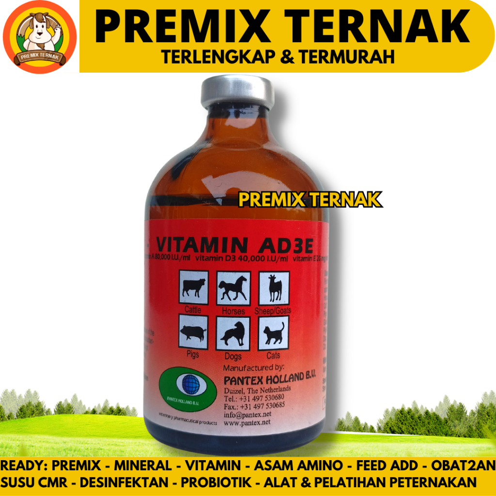 Jual PANTEX VITAMIN AD3E 100ML - Vitamin ADE Hewan Ternak Sapi Kambing ...