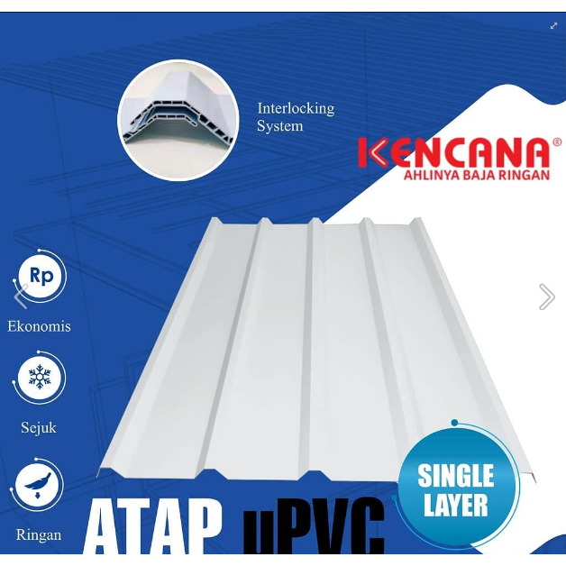 Jual upvc singele layer kencana | atap upvc single layer profile ...
