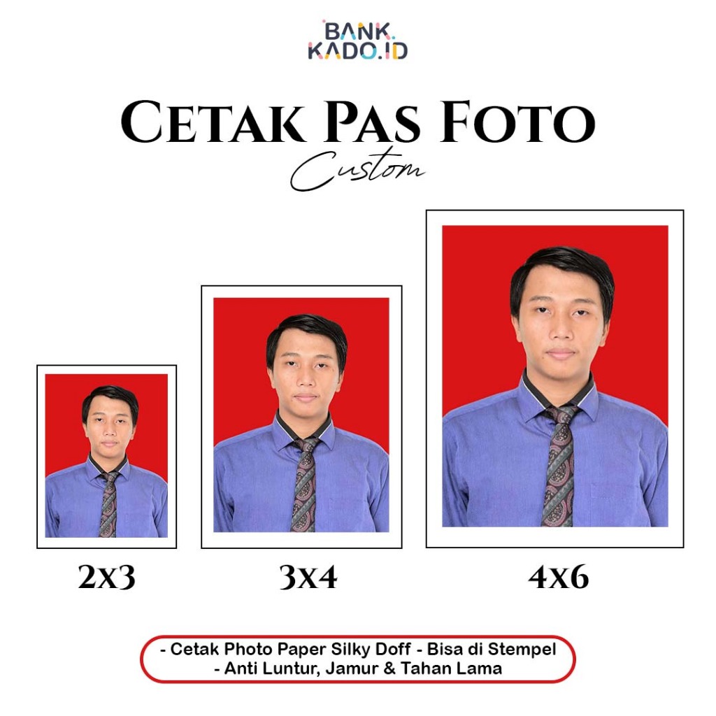 Jual Paket Cetak Pas Foto 2x3 3x4 4x6 - Silky Doff Paper Photo Print ...