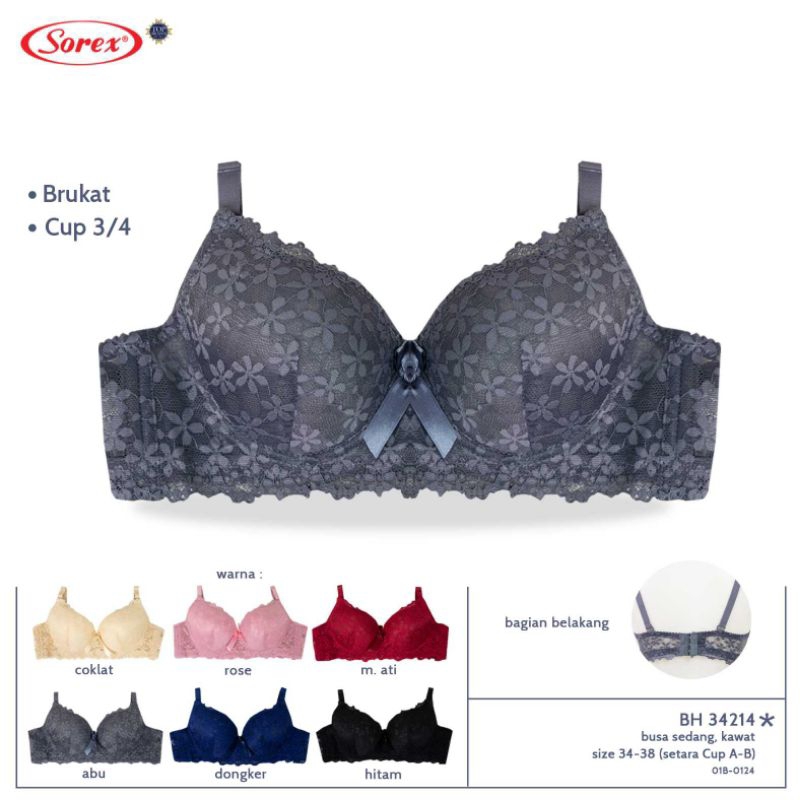 Jual SOREX 34214 / BH SOREX KAWAT DENGAN KAIT BELAKANG 3 BUSA SEDANG ...
