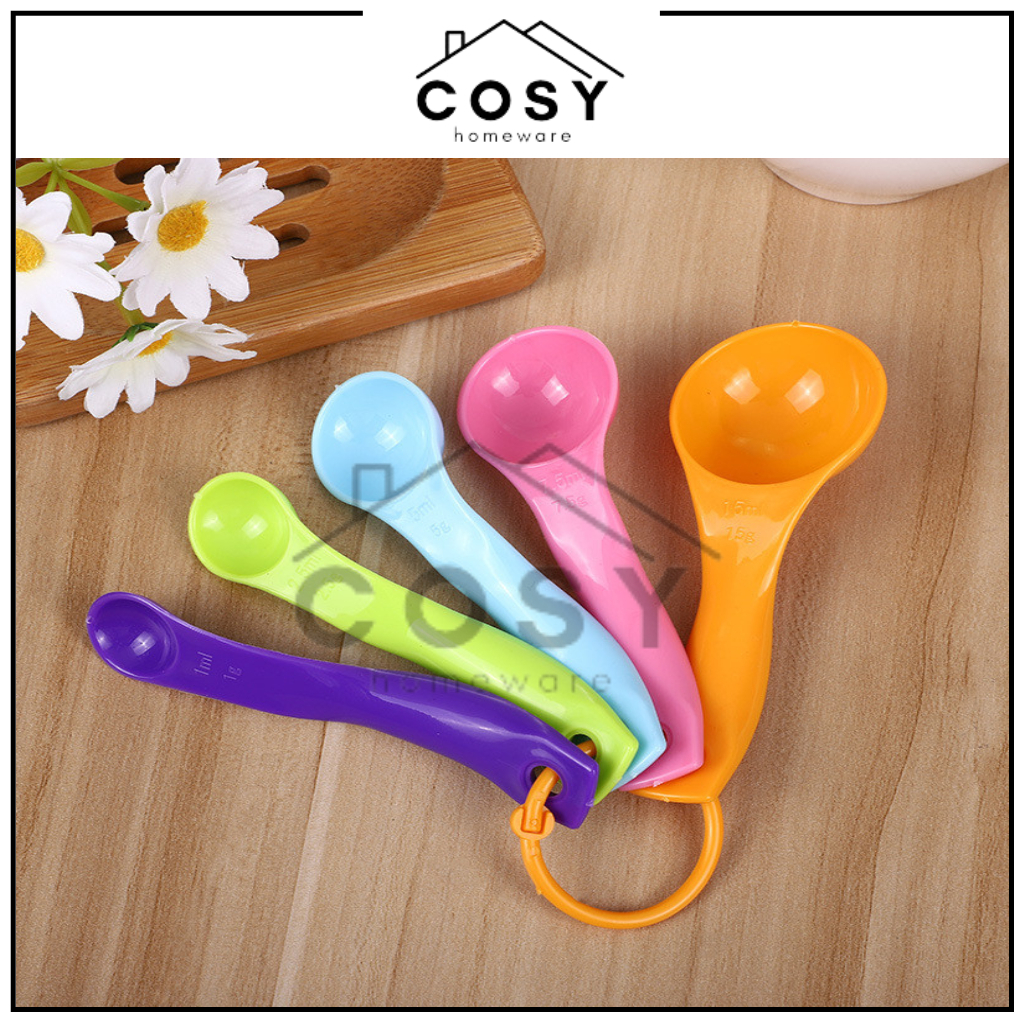 Jual COSY Sendok Takar Set 5 in 1 Warna Warni Ukuran Kue Air Bumbu ...