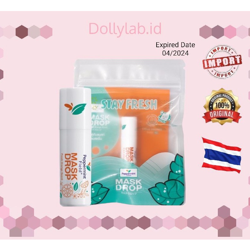 Jual KP8 Peppermint Field Mask Drop Black Fresh Mint Scent Mask Drop ...