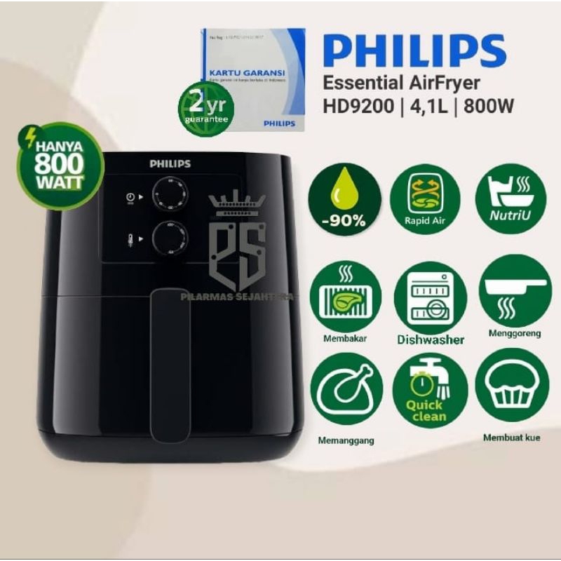 Jual PHILIPS airfryer HD9200 Air fryer PHILIPS HD 9200 800 Watt ...