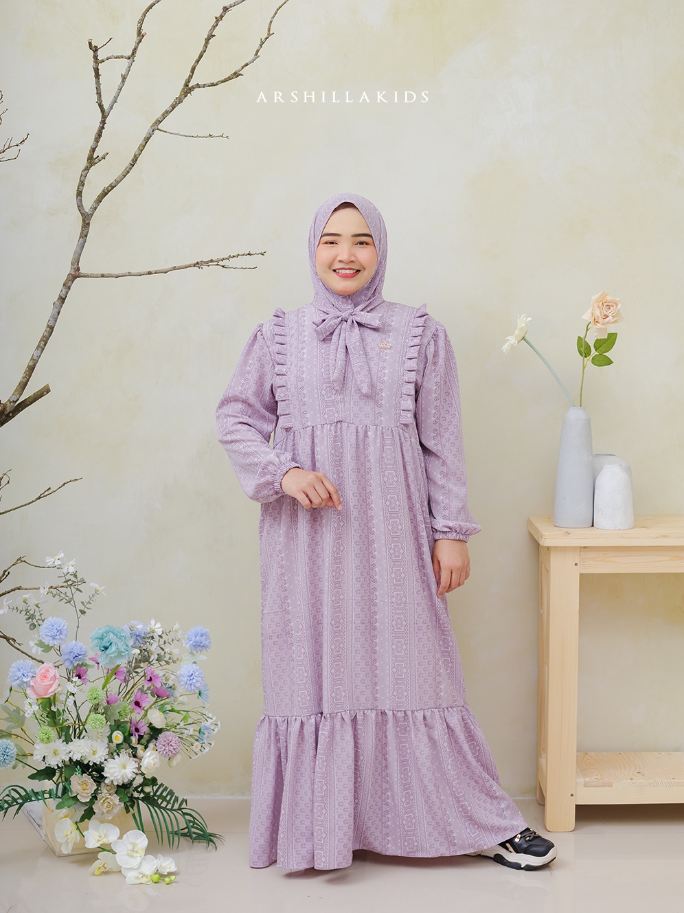 Jual GAMIS COUPLE ANAK & IBU NADHIN RAYA SERIES 1-15 TAHUN (SET JILBAB ...