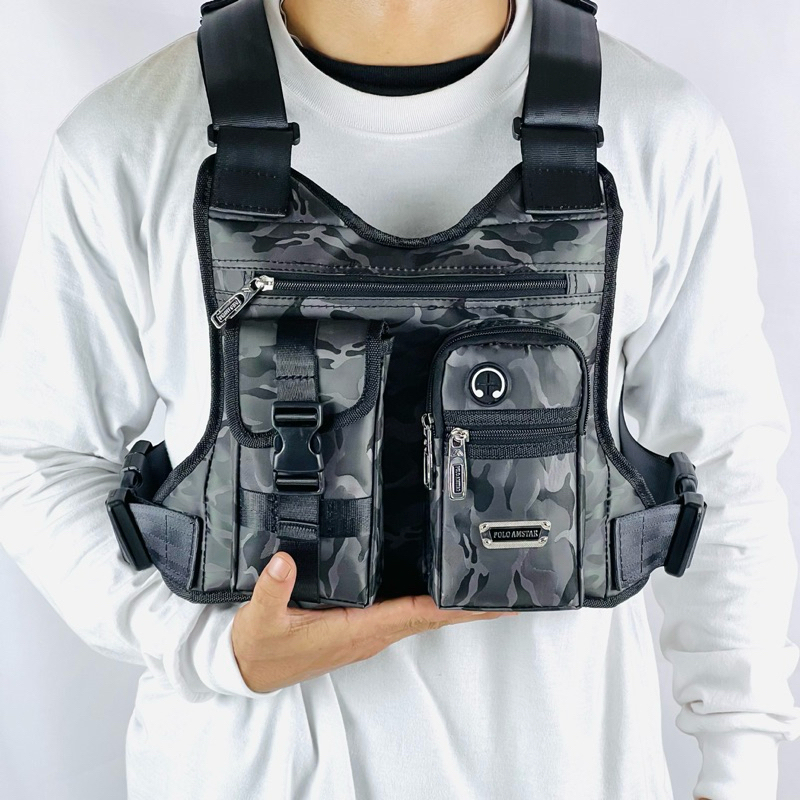 Jual Tas Selempang Pria Army Chest Bag Tas Rompi Ring Bag Outdoor ...