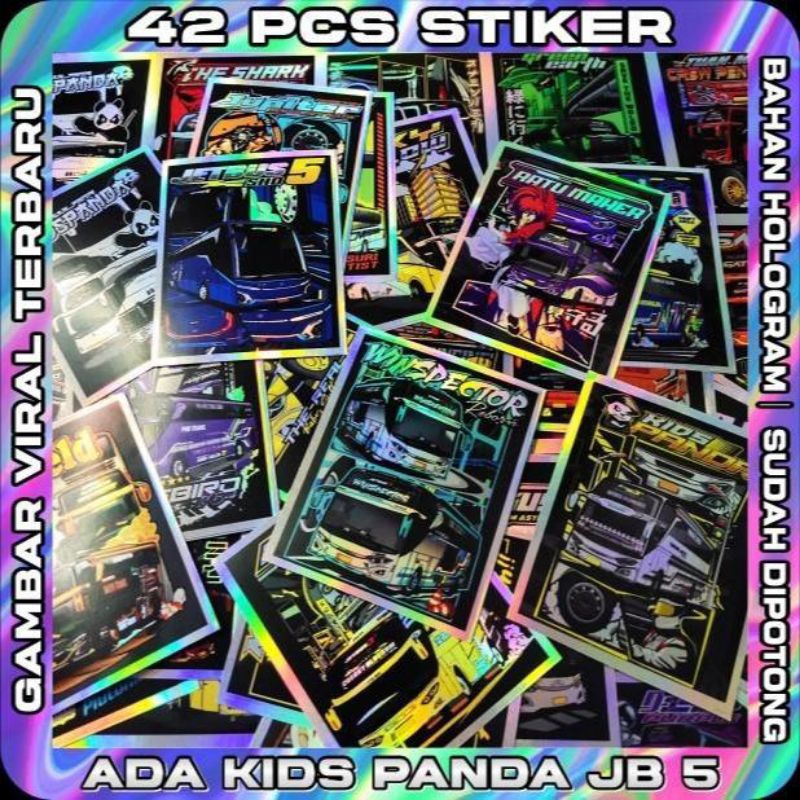 Jual STIKER BUS MANIA HOLOGRAM ISI 54 PCS - STIKER BUS MANIA - STIKER ...